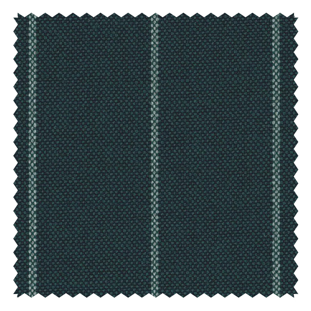 Hunter Green Chalk Stripe "Crispaire" Suiting – Anthony Sinclair