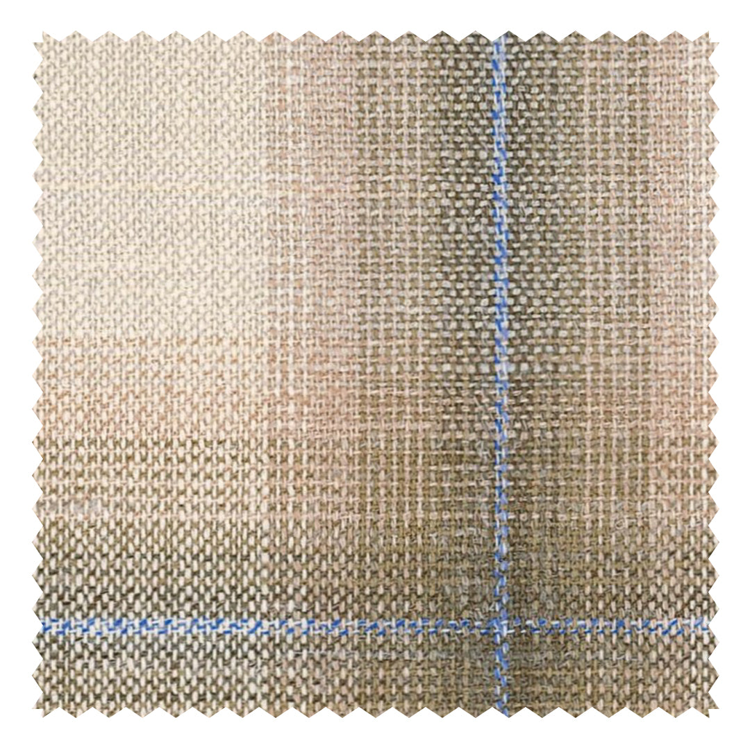 Tan Ombre With Blue Windowpane "Crystal Springs" Jacketing – Anthony Sinclair