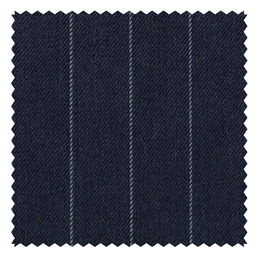 Slate Blue Bold Cable Stripe "Target" Suiting – Anthony Sinclair