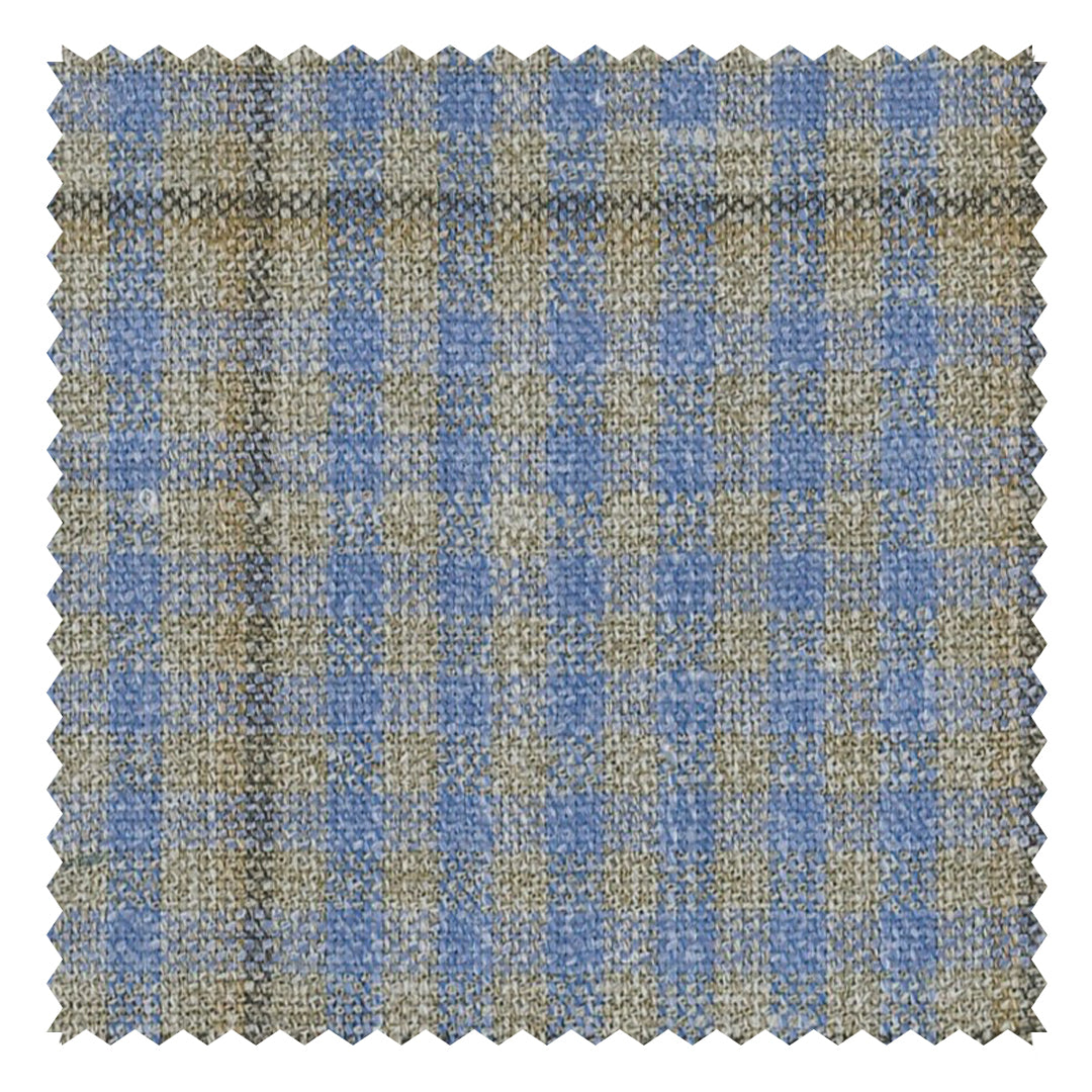 Blue/Tan Shepherd Check (Plaid) With Windowpane "Crystal Springs" Jack ...